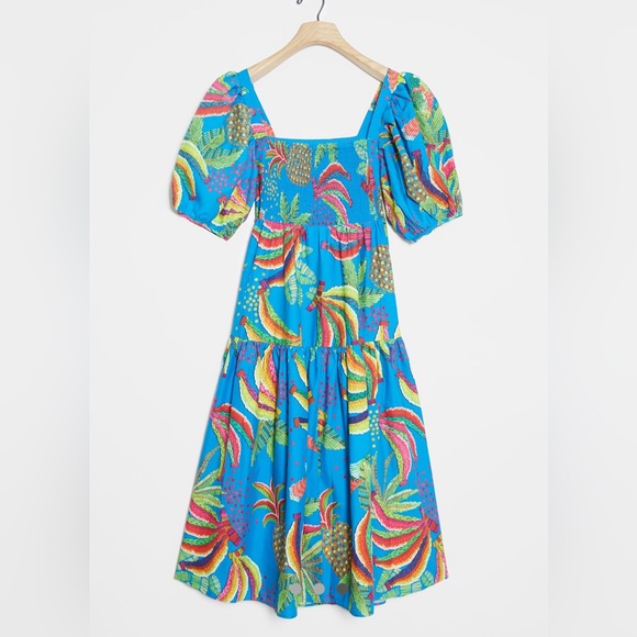 FARM Rio | Dresses | Farm Rio Tropics Tiered Midi Dress | Poshmark